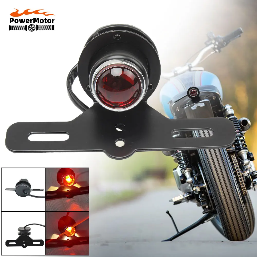 Motorcycle-Brake-Light-Universal-Stop-Signal-Lamp-Black-12v-for-Honda ...
