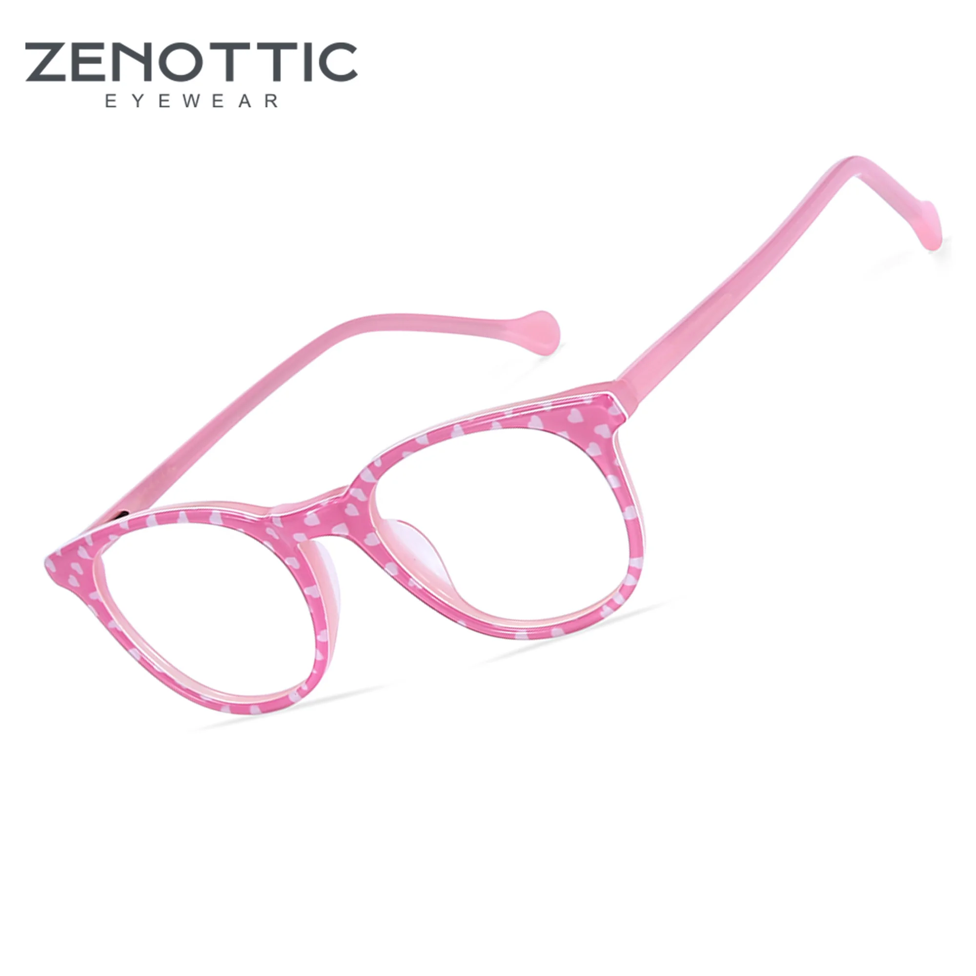 ZENOTTIC-Acetate-Children-Optical-Glasses-Frame-For-Girls-Pink-Eyewear ...