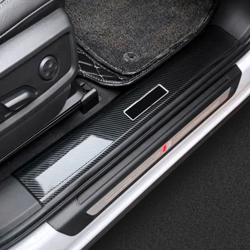 8pcs-ABS-Carbon-Fiber-Car-Door-Sill-Scuff-Plate-Guard-Protector-Cover ...
