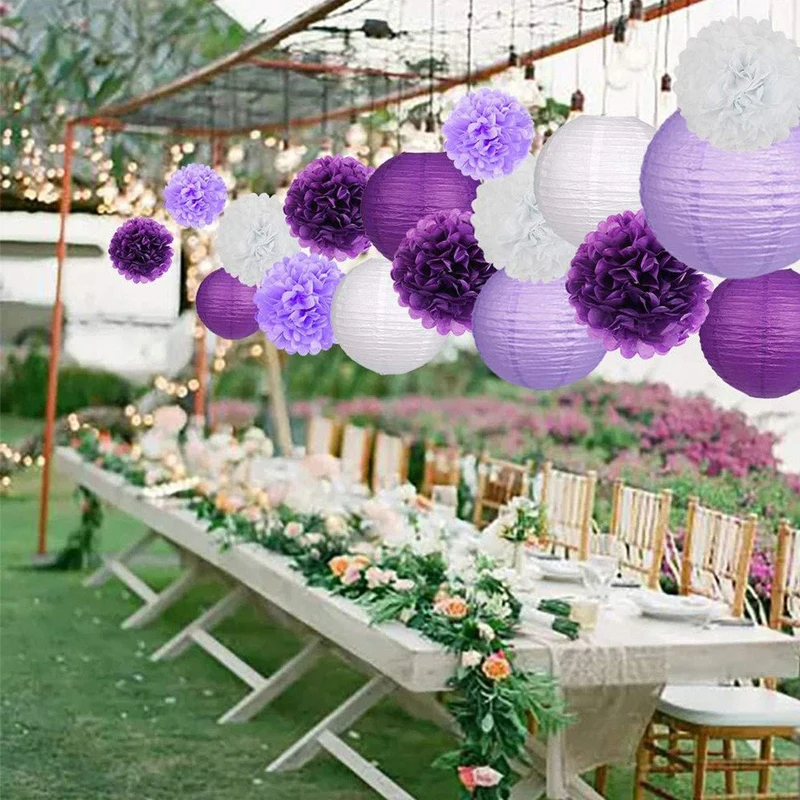 Lavender And White Wedding Reception