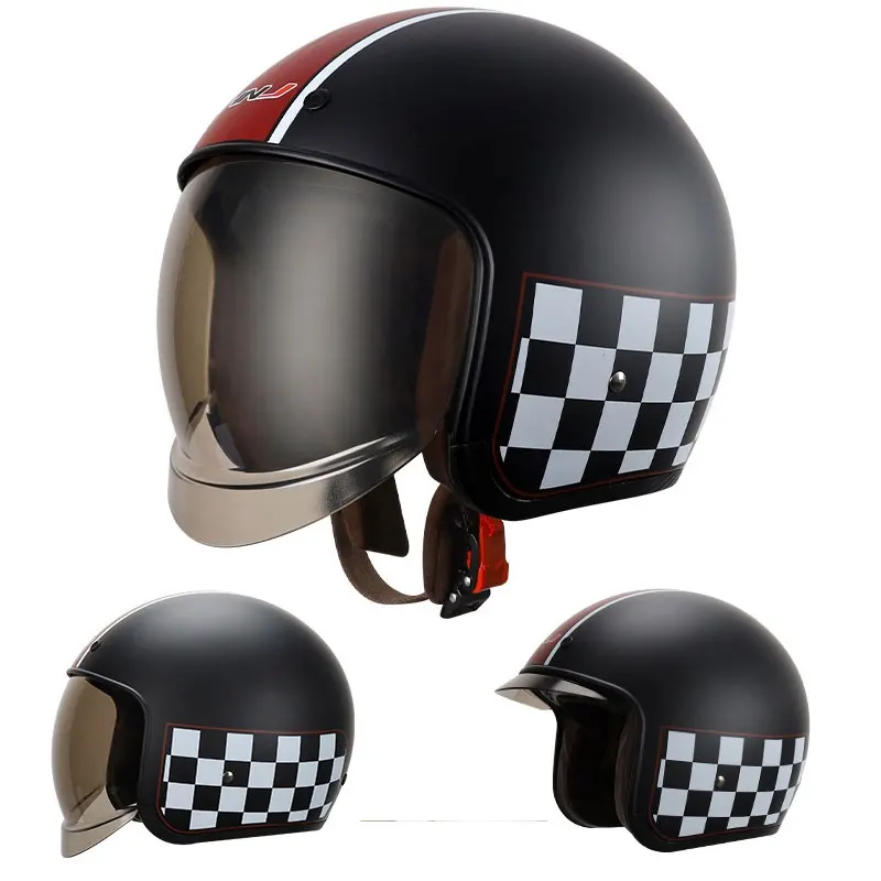 Motorcycle Retro Helmet Casco Moto Motorcross Helmet Road Helmet Race ...