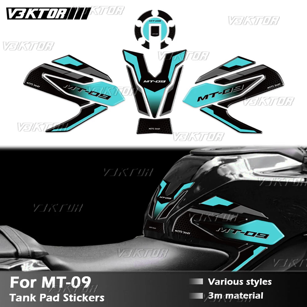 Motorcycle Tank Pad Stickers 3D Fuel Tank Protection Oil Gas Tank Cap ...