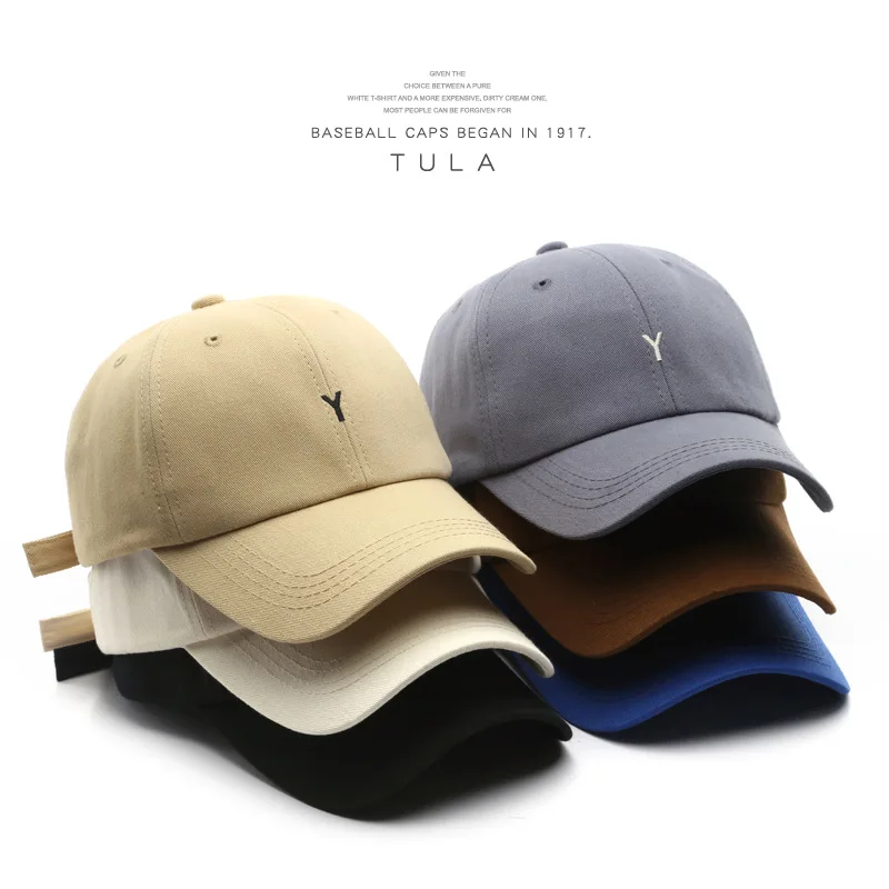 Cotton-Baseball-Cap-for-Men-and-Women-Letter-Y-Embroidery-Sun-Hats ...