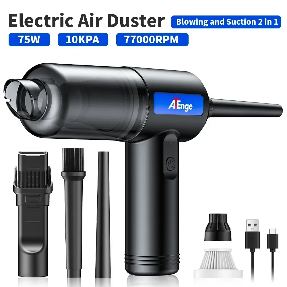 Electric Compressed Air Duster 2 in 1 Cordless Car Vacuum Cleaner ...