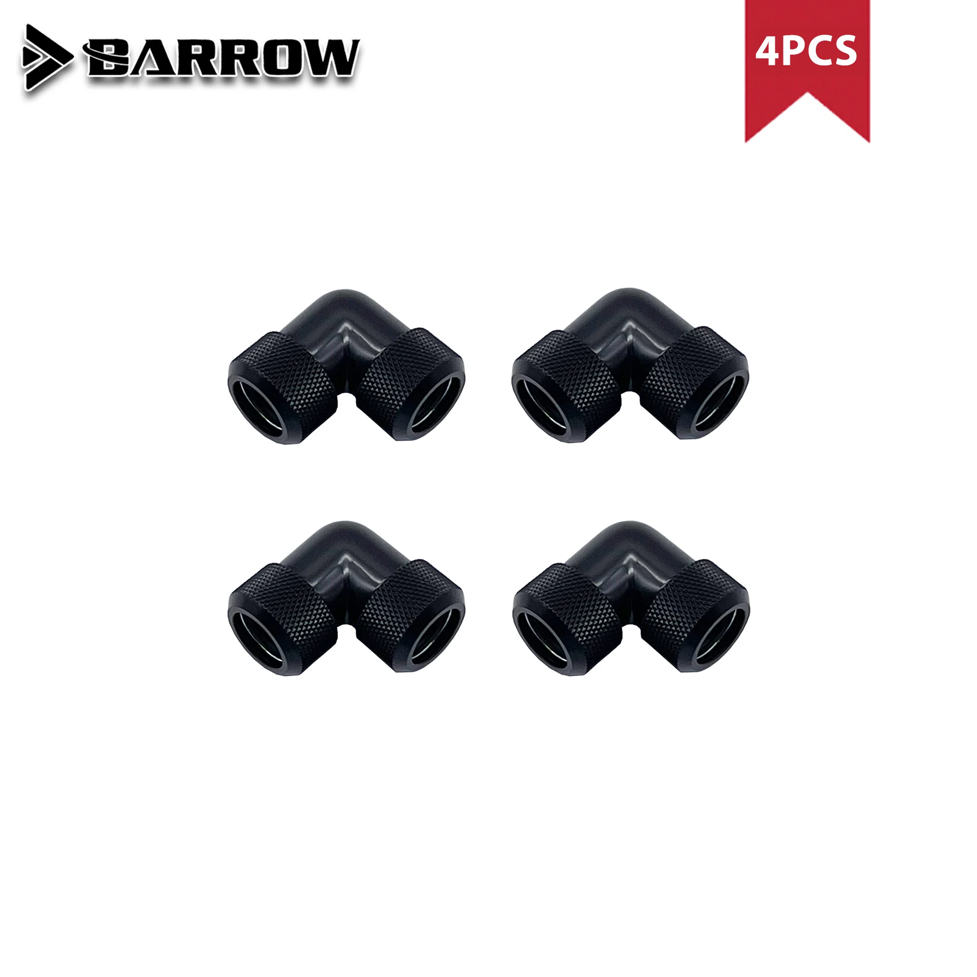 BARROW-4pcs-G1-4-thread-Dual-90-Degree-Rotary-Fitting-Adapter-Rotating ...