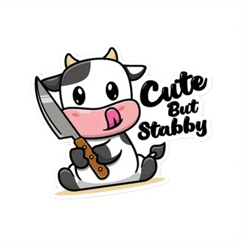 Funny-Cow-Car-Sticker-Decal-Cute-Cartoon-Vinyl-Glass-Sticker-For ...