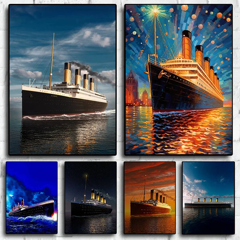 Abstract-Titanic-The-Ship-that-Never-Sinks-Iconic-Seascape-Poster-and ...