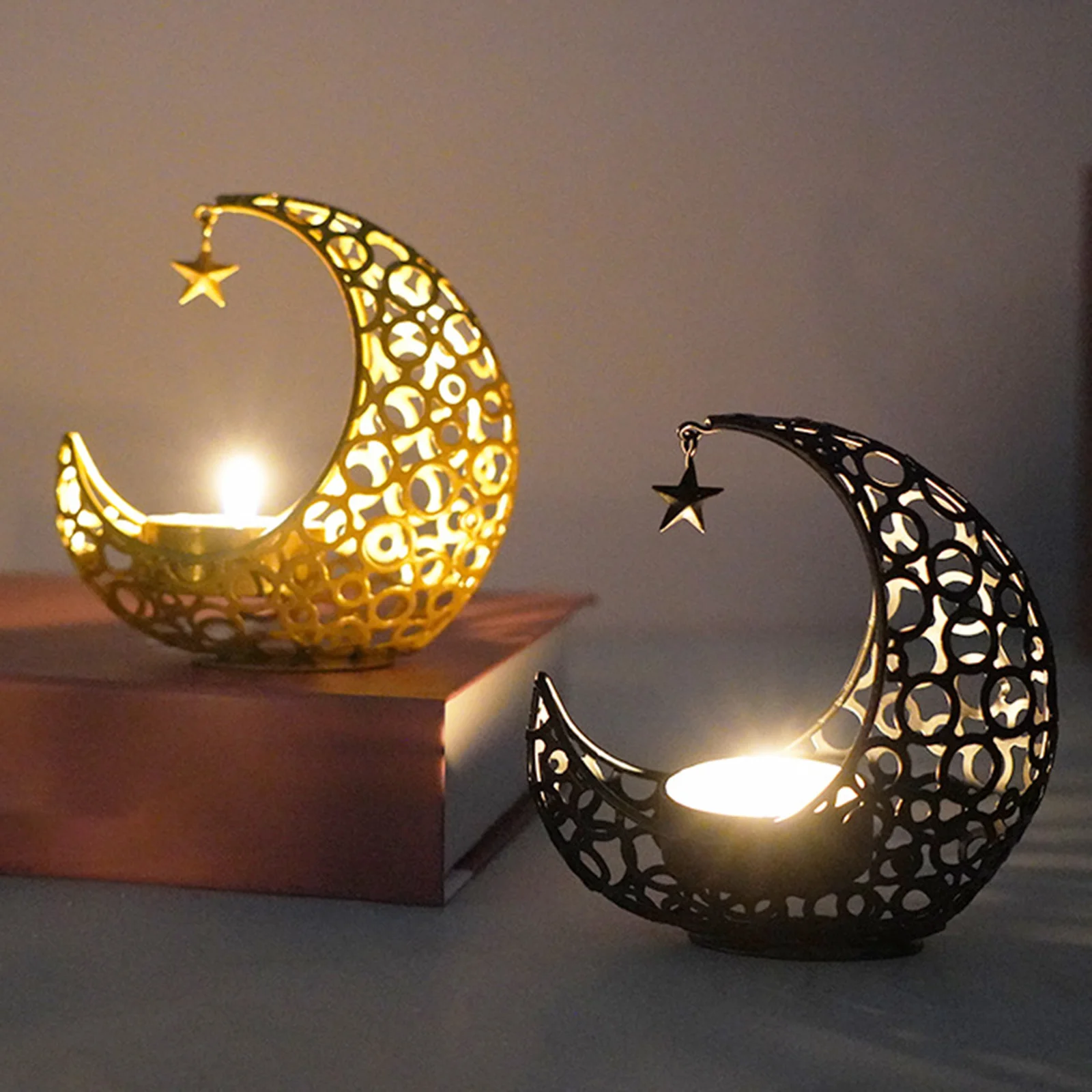 Eid-Moon-Star-Candlestick-Party-Supplies-Centerpieces-Moon-Shape-Metal ...