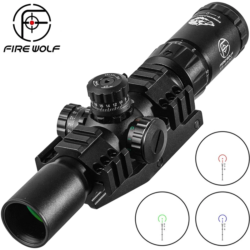 FIRE-WOLF-1-5-4X30-Scope-Hunting-Tactical-Optical-Rifle-with-Red-Green ...
