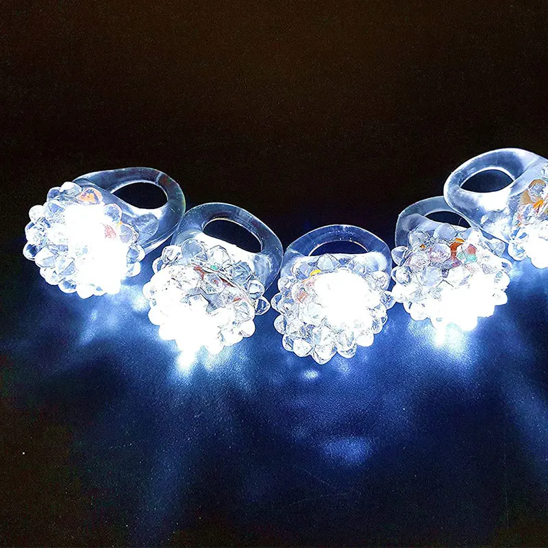 White-LED-Ring-Light-up-Rings-Soft-Rubber-Flashing-Bumpy-Rings-Rave ...
