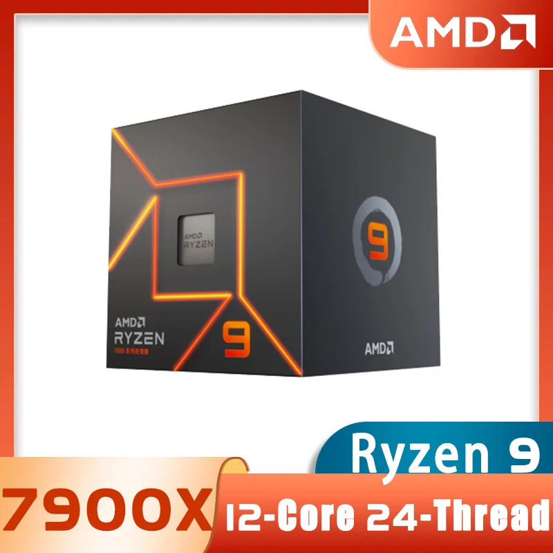 New AMD Ryzen 9 7900X R9 7900X BOX 100 100000589 4 7GHz 12 Core 24