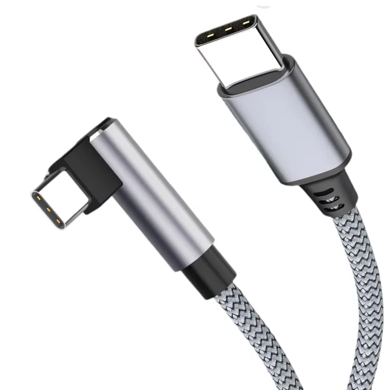 1/2/3/5/8Meters Elbow USB-C to USB-C PD60w Type-C Male to Male Cable ...