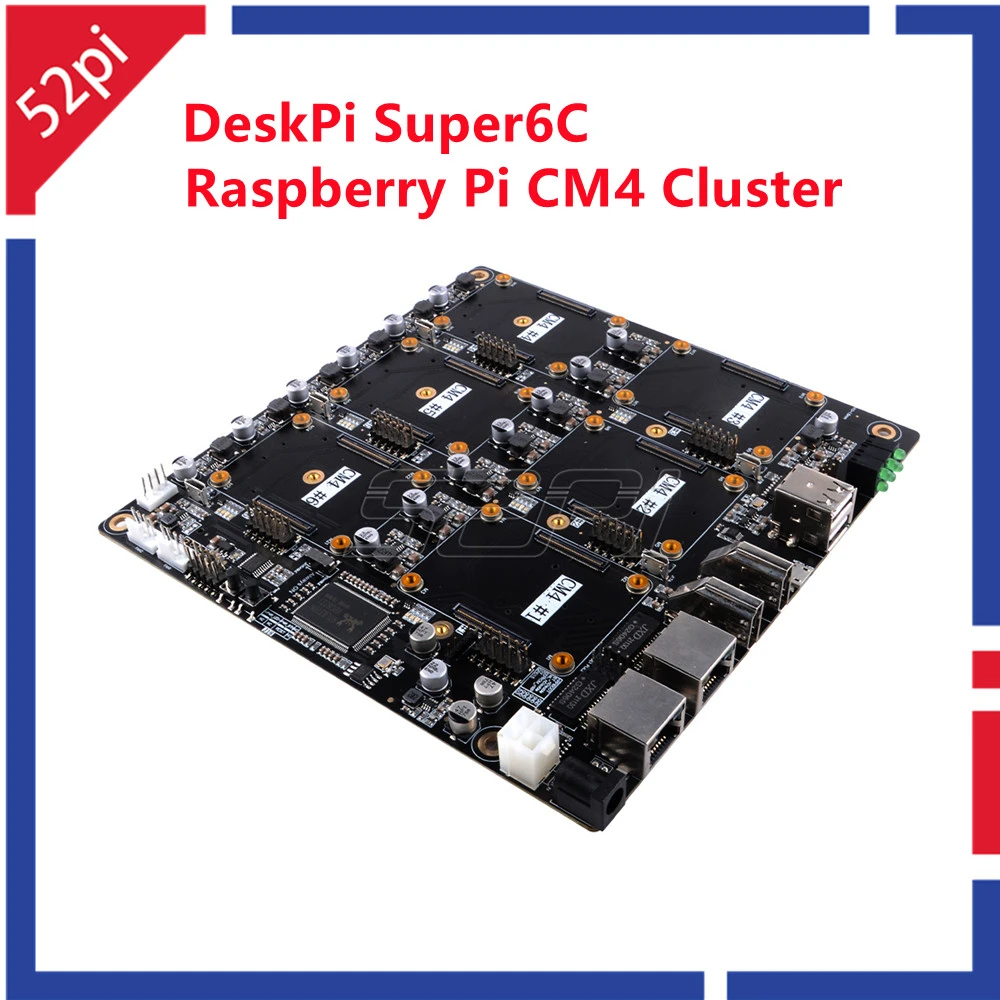 52pi novo deskpi super6c raspberry pi cm4 cluster carrier mini placa ...
