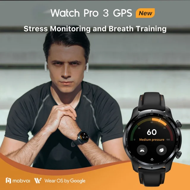 Pro 3 GPS Wear OS Smartwatch Sport Dual-Layer Display Snapdragon 4100 3 ...