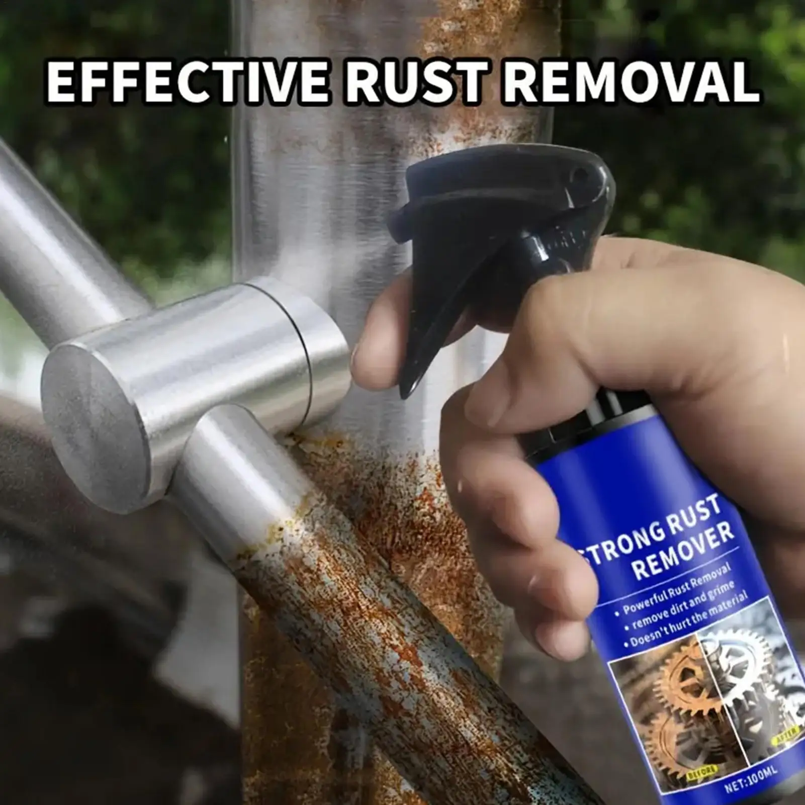 Rust Removal 100ml Anti-Rust Spray Instant Rust Removal Cleaning Spray ...