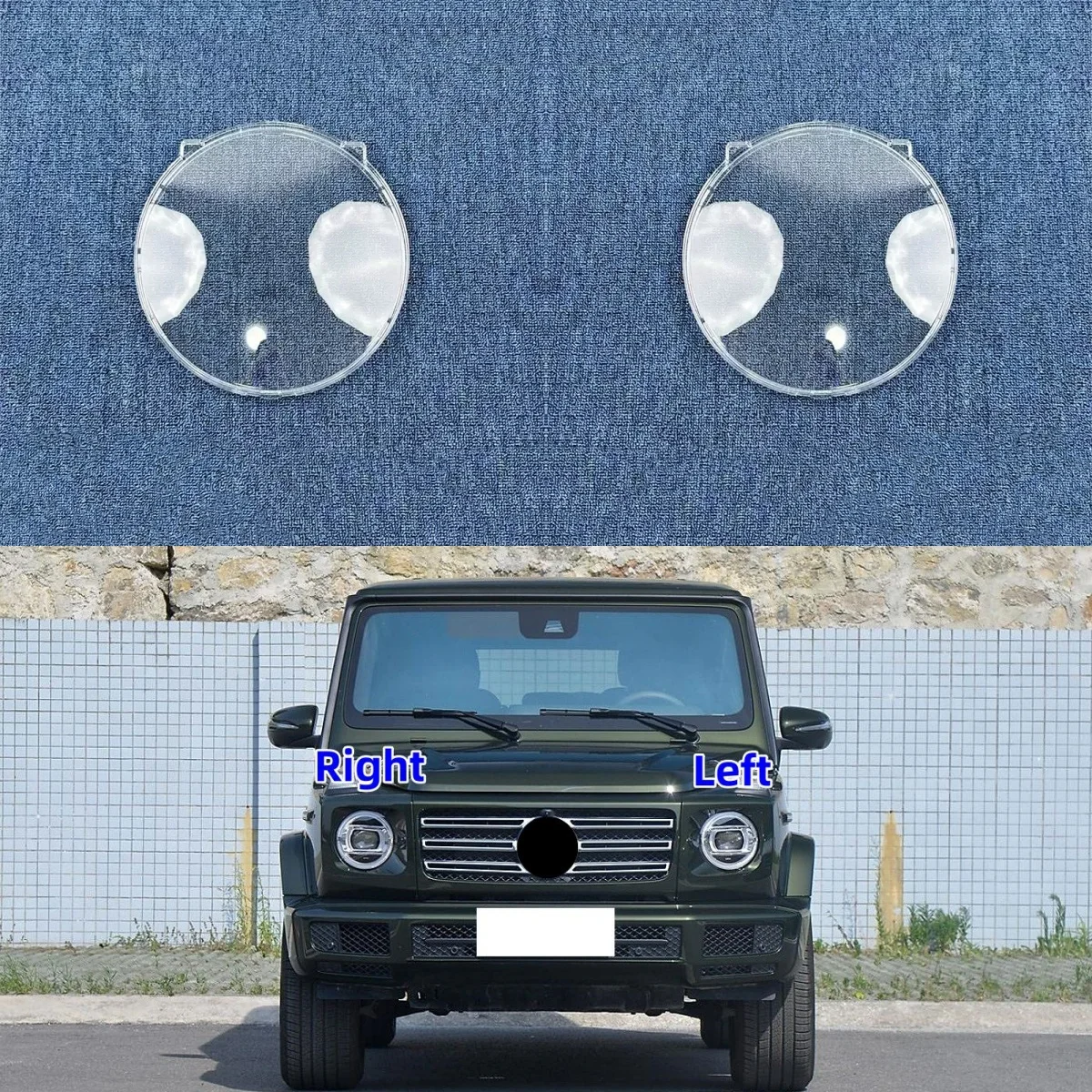For Mercedes-Benz W463 G350 G500 G550 2020 2021 2022 Headlight Cover ...