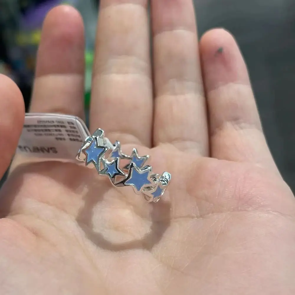 Anillo-de-estrella-Irregular-geom-trico-accesorios-de-joyer-a-de-aleaci ...