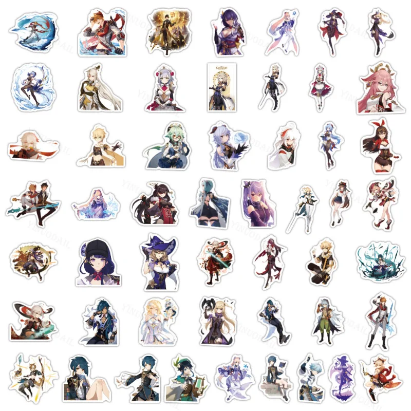 200PCS Game Genshin Impact Stickers For Car Laptop Phone Fridge ...