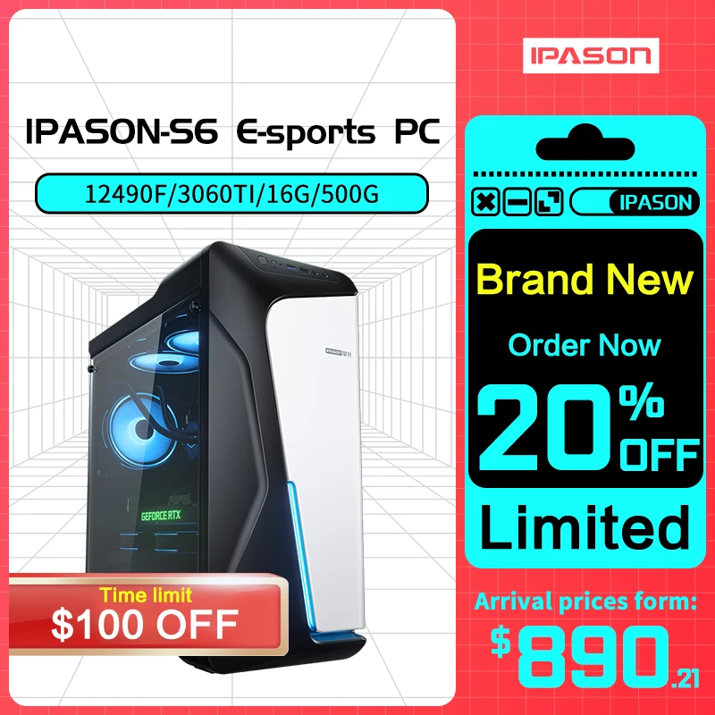 IPASON Gaming PC 12th Gen Intel i5 12400F 1660S/2060/3060/3060Ti DIY ...