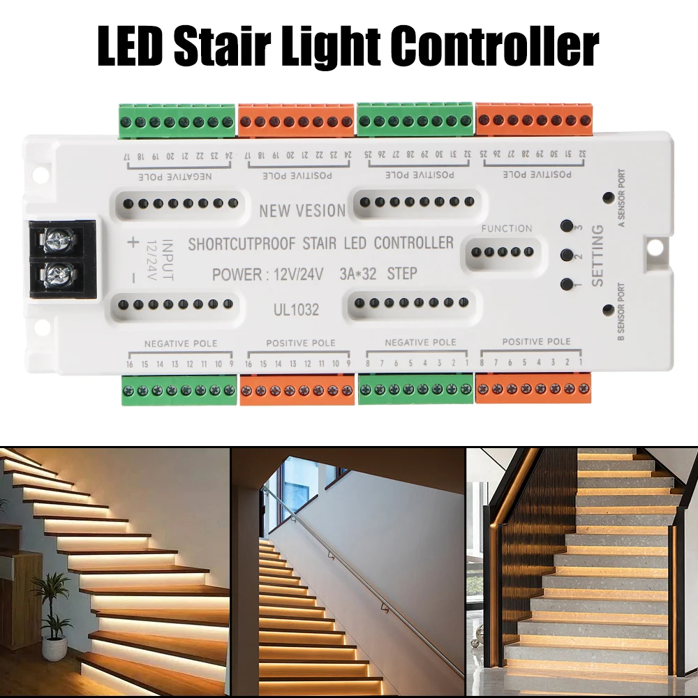 Ladder Night Light Stair LED Motion Sensor Light Prevent Short Circuit ...