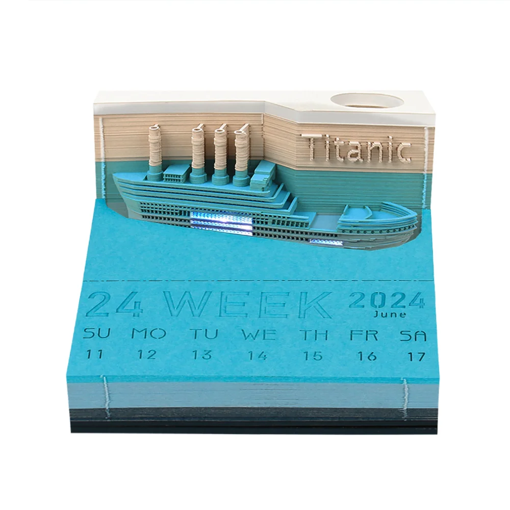 Omoshiroi-Block-3D-Notepad-Mini-Ship-3D-Calendar-2024-Led-Memo-Pad ...