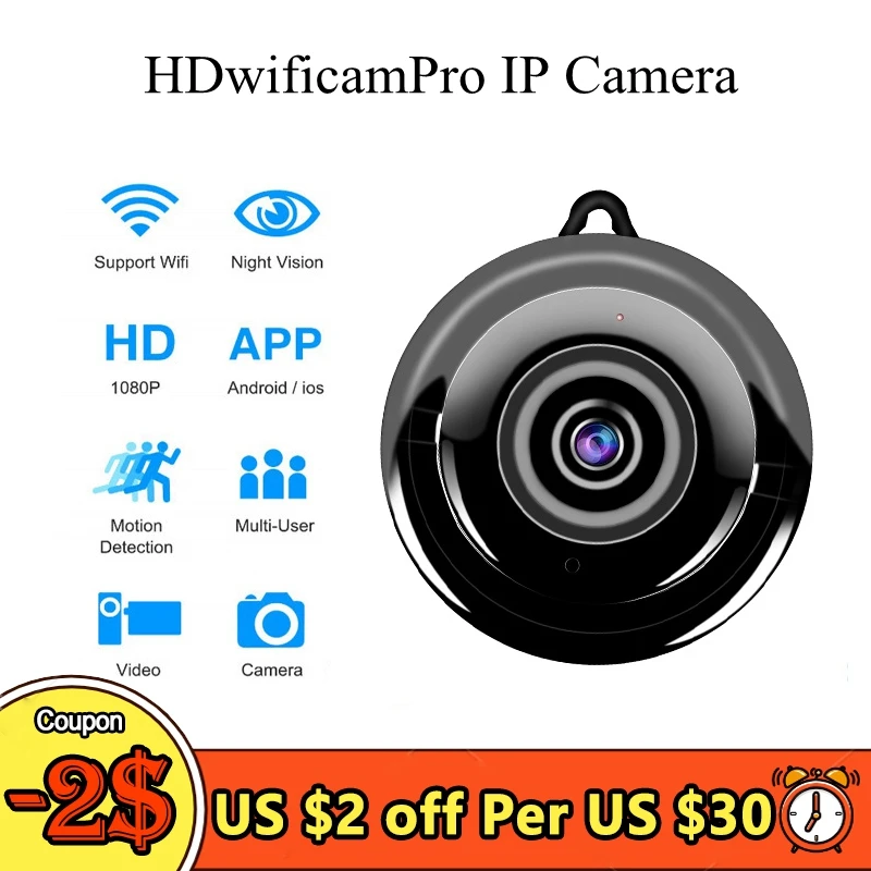 IP Camera Wifi Mini HD 1080P Home Security Wireless Small CCTV Infrared ...