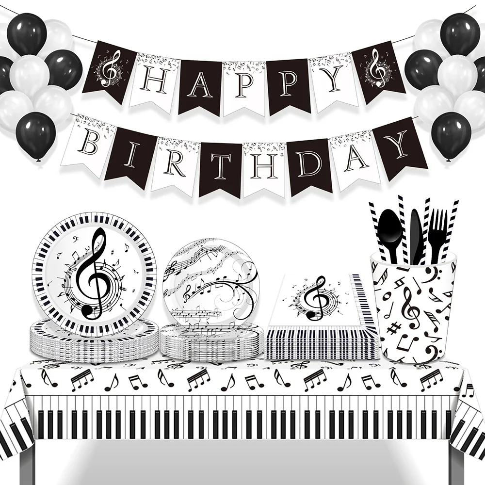 Romantic-Musical-Note-Birthday-Party-Disposable-Tableware-Sets ...