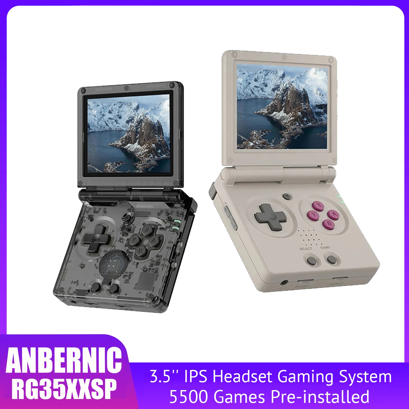 ANBERNIC-RG35XXSP-Retro-Flip-Handheld-Game-Console-3-5-IPS-Screen-Linux ...