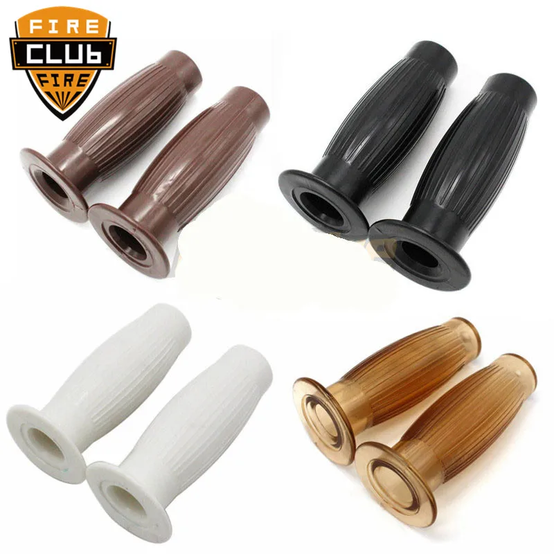 Universal-Motorcycle-Grips-7-8-22mm-Retro-Rubber-Handlebar-Hand-Grip ...