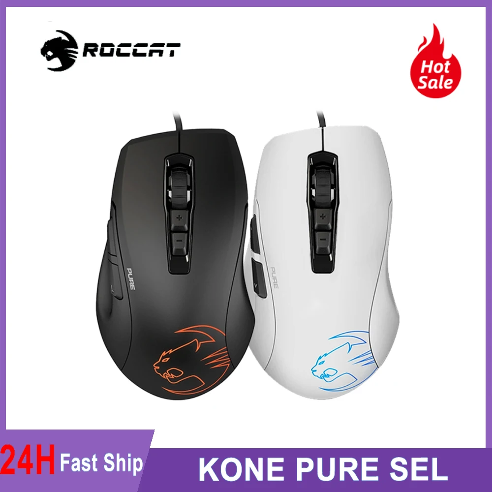 Roccat Kone Pure Sel Ergonomic Gaming Mouse (5000 Dpi Optical Sensor ...