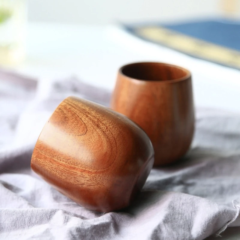 Wooden Tea Cups Natural Solid Wooden Tea Cup Wooden Tea Cups Coffee ...