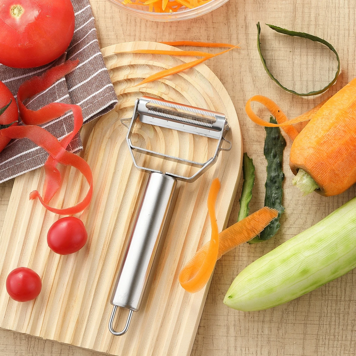 Stainless Steel Multifunctional Vegetable And Fruit Grater Melon Peeler