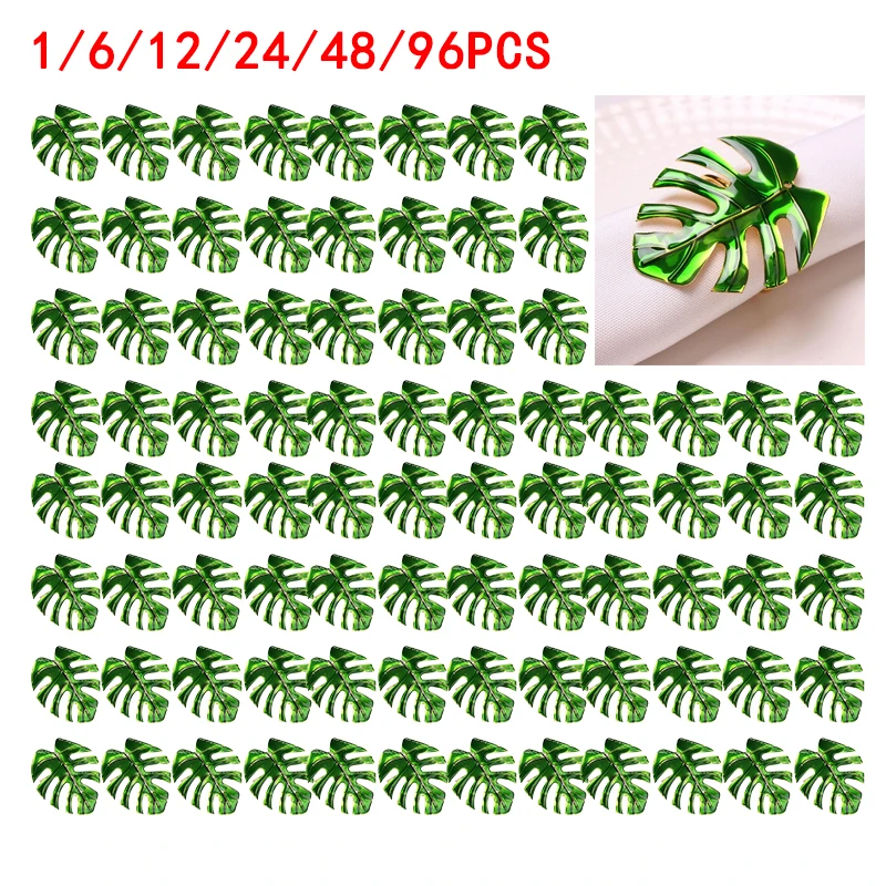 1-96PCS-Turtleback-Leaf-Large-Leaf-Napkin-Clasp-Hawaiian-Resort-Style ...