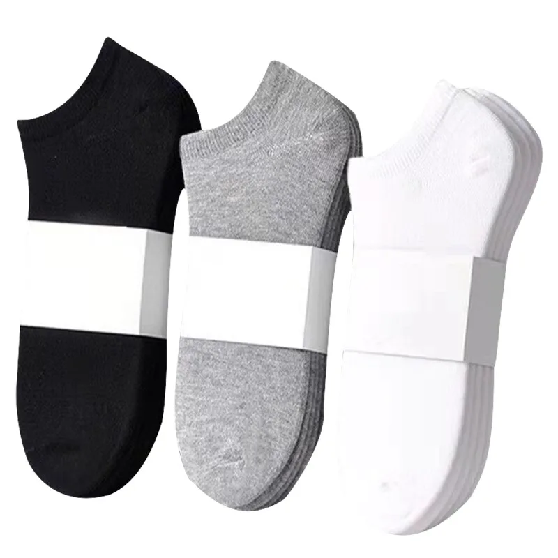 Men-s-summer-casual-boat-socks-Black-business-socks-solid-color ...
