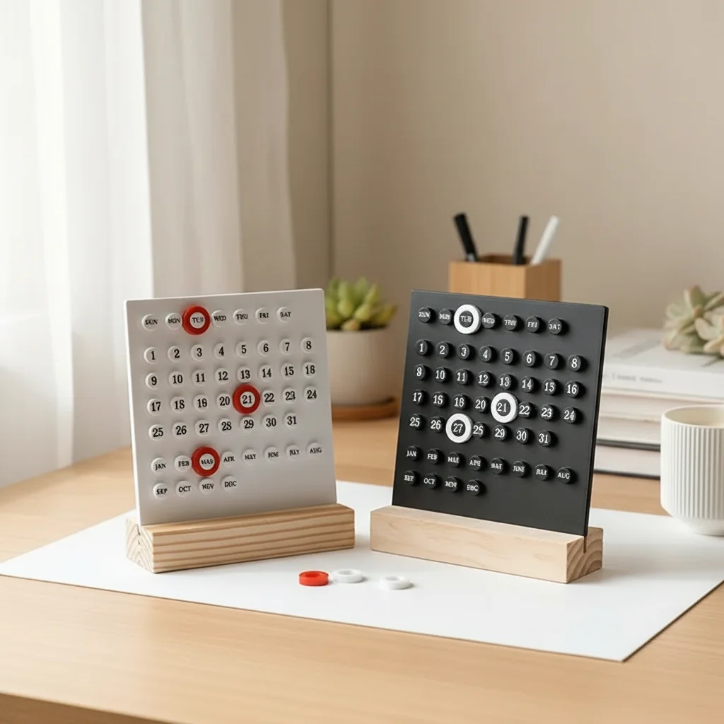 Acrylic Desk Calendar 1Pc Handmade Office Desktop Decoration Durable ...