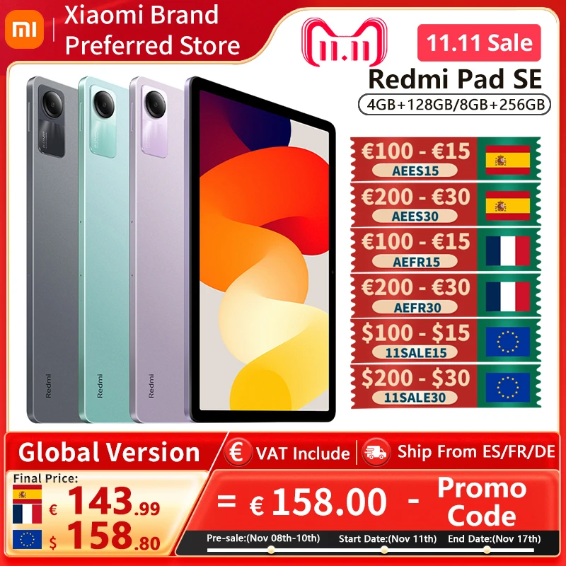 Xiaomi-Tablet-Redmi-Pad-SE-Mi-Vers-o-Global-4GB-128GB-Snapdragon-680 ...