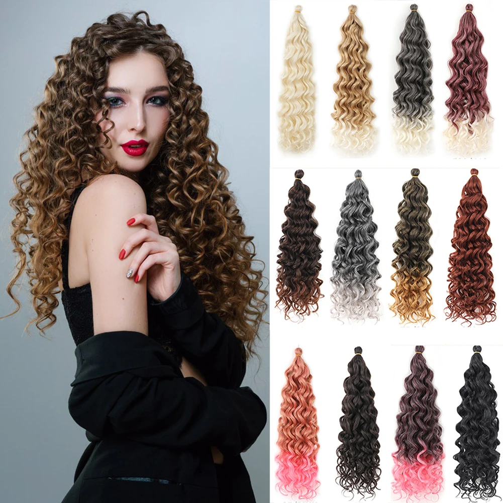 Ocean Wave Braiding Hair Synthetic Hair Hawaii Curly Crochet Hair ...