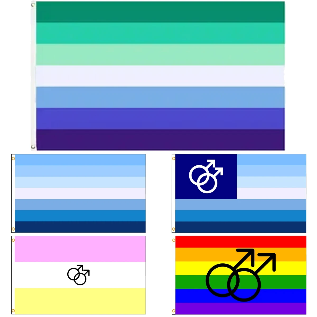 FLAGDOM-3x5Fts-90X150cm-LGBT-Blue-Gay-Man-Transgender-Pride-Flag ...