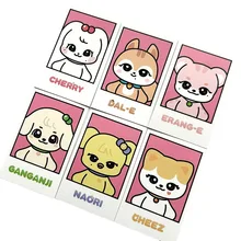 Kpop IVE MINIVE 만화 사진 카드, Cherry Dal-e Naori 사진 인쇄 사진 엽서, 팬 컬렉션 선물, 세트당 7 개