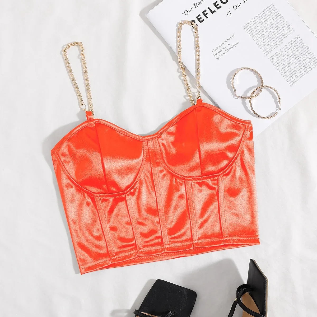 Women-s-Fashionable-Cross-border-E-commerce-Chain-Tank-Top-Solid-Color ...