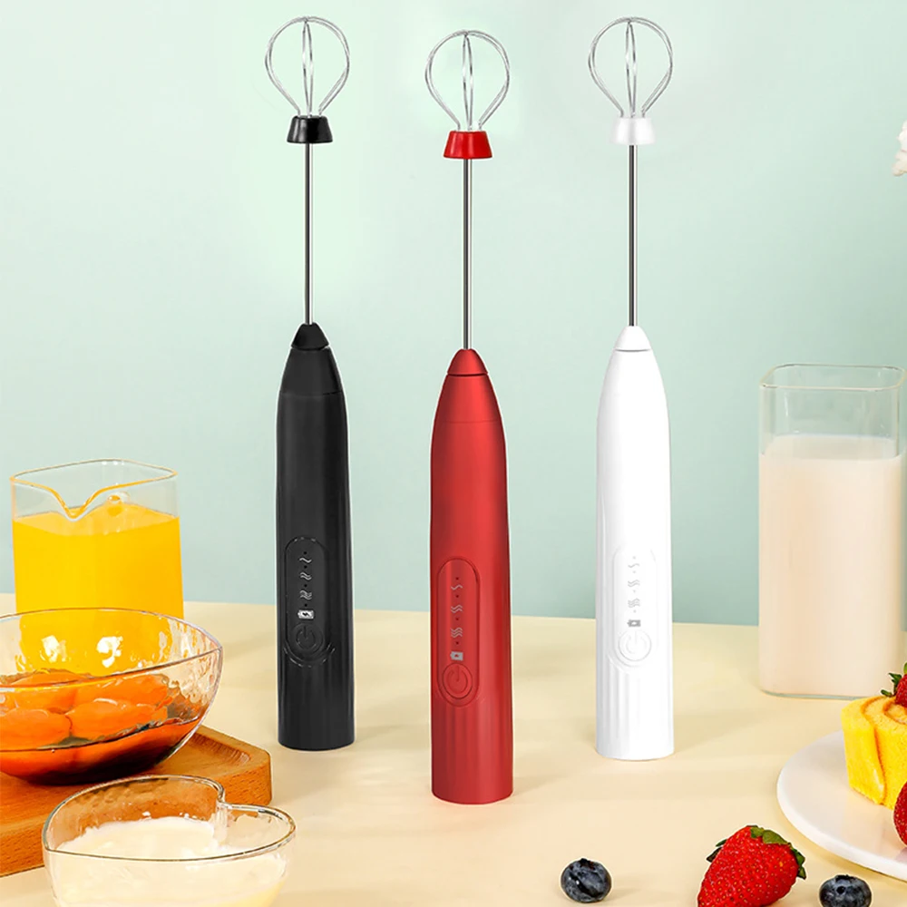 Mousseur à Lait Électrique,Mini fouet électrique Rechargeable USB pour ...