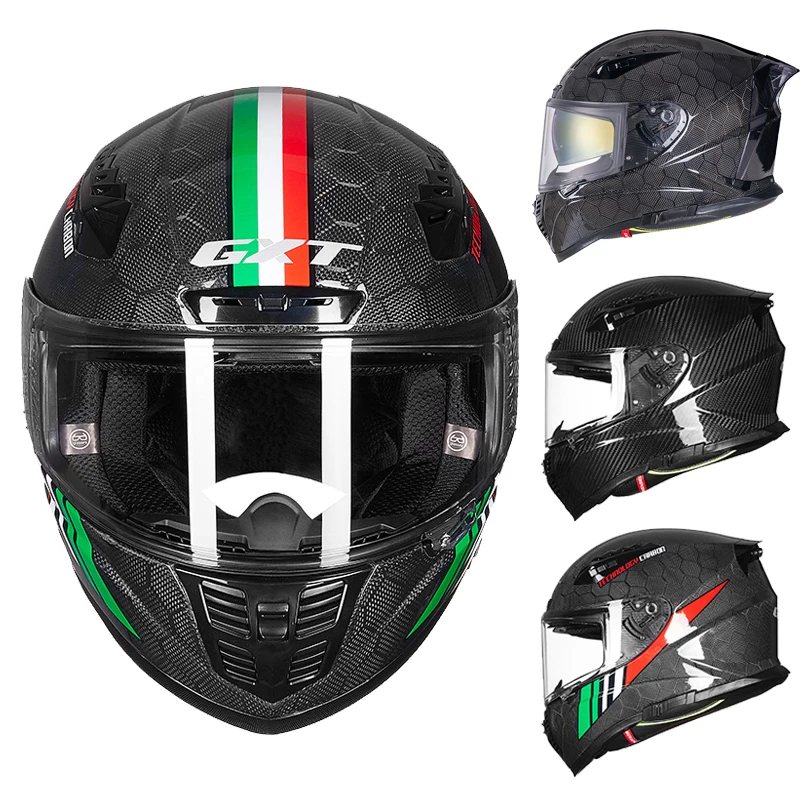 GXT-Motorcycle-Carbon-Fiber-Full-Helmet-Men-and-Women-Helmet-Winter ...