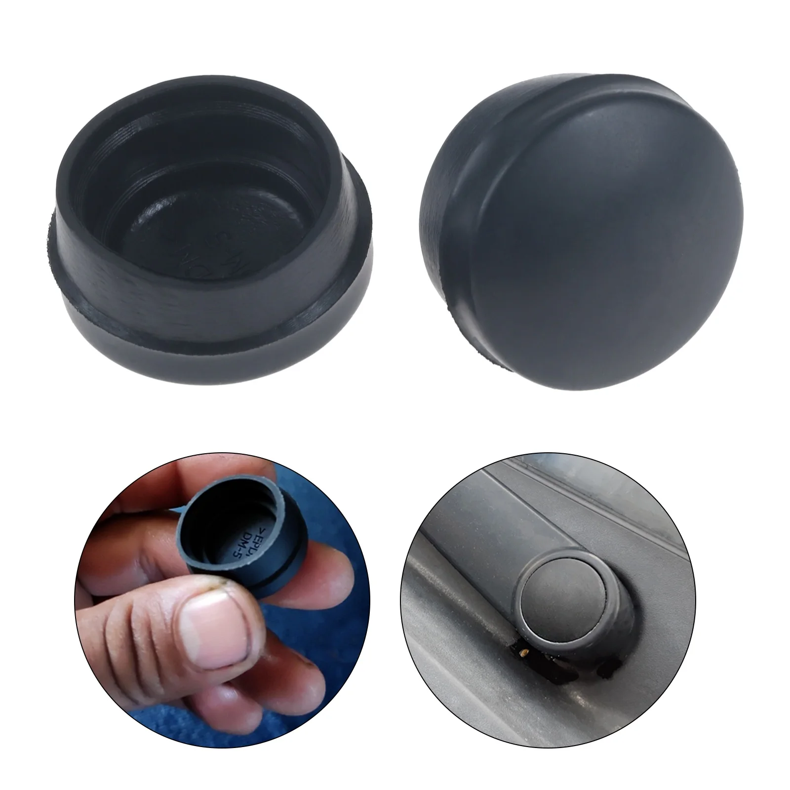 2Pcs-Rubber-Auto-Front-Windshield-Wiper-Arm-Nut-Cover-Cap-Bolt-Blade ...