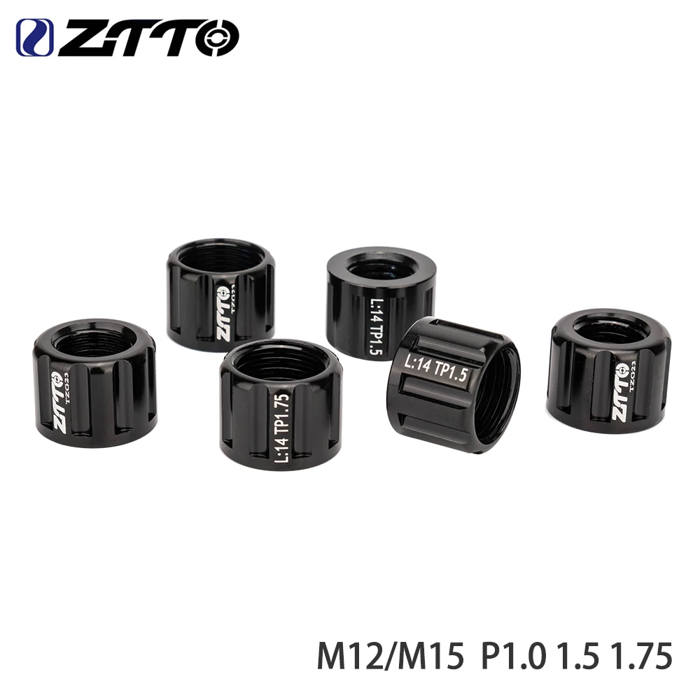 ZTTO MTB Road Bike Thru Axle Nut M12 M15 Thread Axle Nuts Bike Hub Tube ...