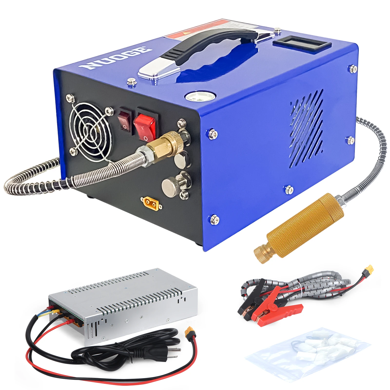 NUOGE PCP Air Compressor With Explosion-proof Valve 300Bar 4500Psi 12 ...
