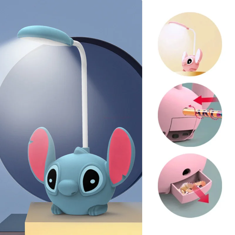 Disney-Stitch-Angel-Led-Desk-Lamp-With-Pencil-Sharpener-Foldable-Light ...