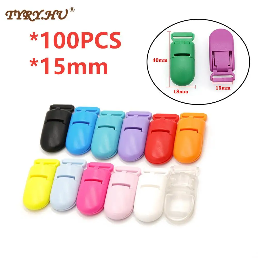 TYRY-HU-100Pcs-set-Plastic-Baby-Pacifier-Clips-Holder-Soother-Pacifier ...