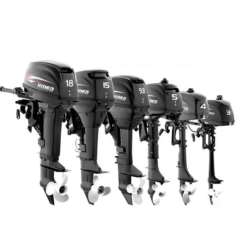 HIDEA-9.8HP 2 Stroke Outboard Engines, Water Cooling Boat Motors, Short ...