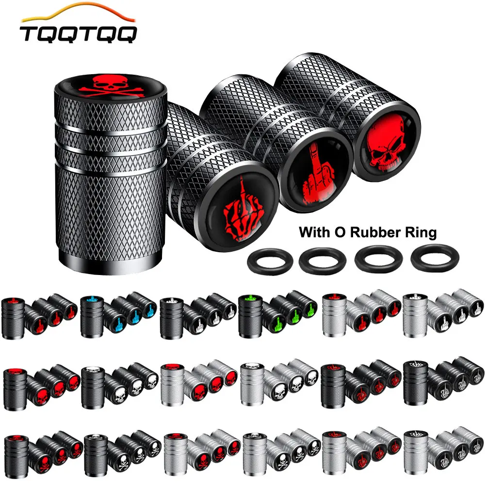 4Pcs-Set-Tire-Valve-Stem-Caps-Aluminum-Tire-Valve-Cap-Corrosion ...