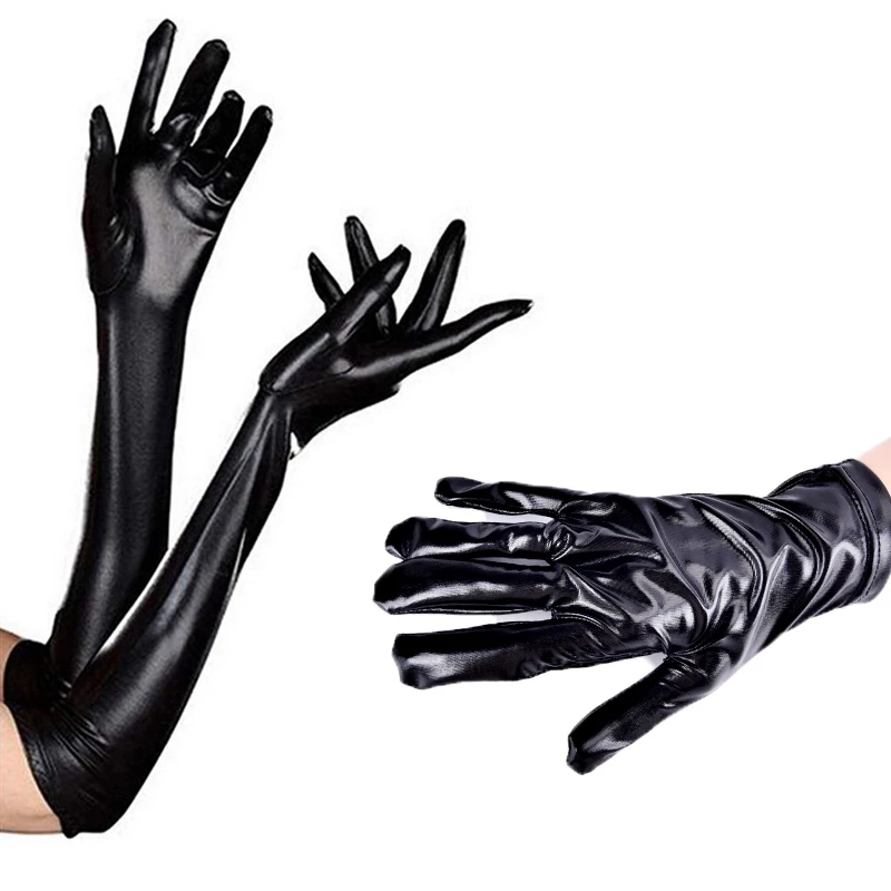 Stretch-PU-Leather-Skinny-Long-Glove-Punk-Rock-Hip-Hop-Jazz-Disco-Dance ...